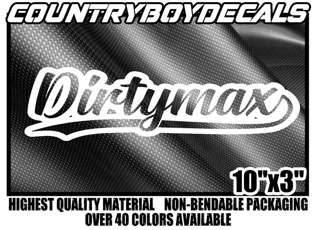 DIRTYMAX 10" Vinyl Decal Sticker Diesel Truck Jdm Car Turbo Boost ...