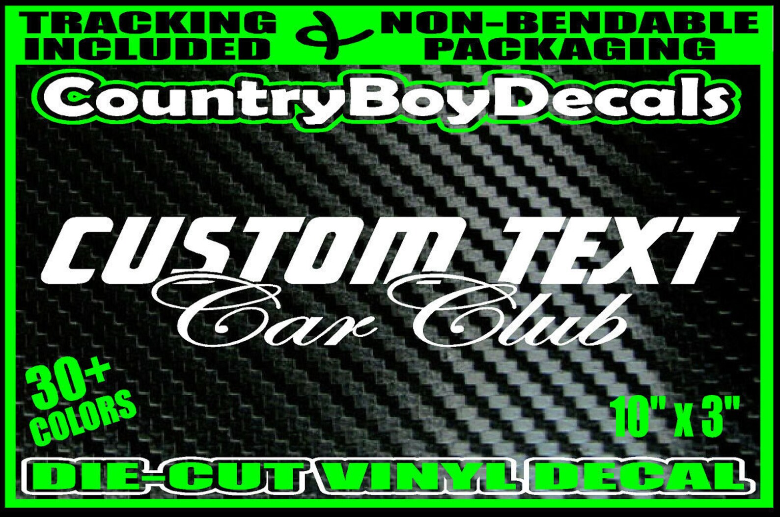 CUSTOM TEXT Car Club Vinyl Decal Sticker BOOST Turbo Locally Hated ...