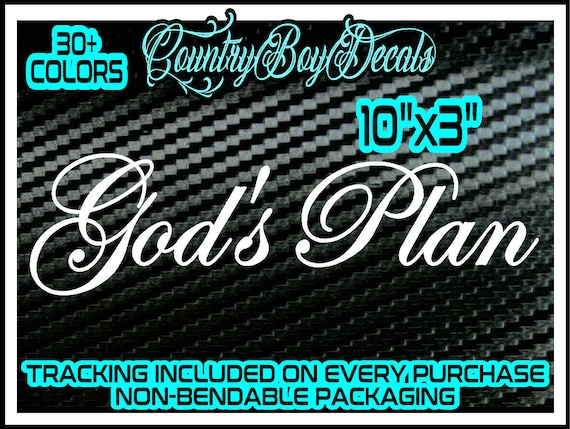 GOD'S PLAN Vinyl Decal Sticker JDM Car Turbo Boost God | Etsy