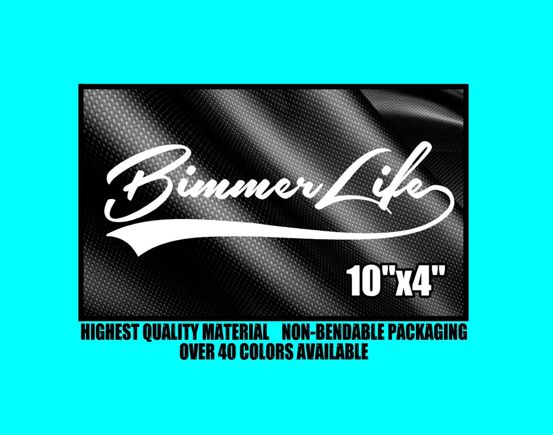 BIMMER LIFE Vinyl Decal 10"x4" Window Sticker Diesel Truck Jdm Car ...