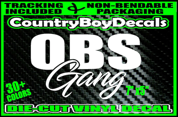 OBS Gang Vinyl Decal Sticker TRUCK Diesel 150 Lifted Body | Etsy