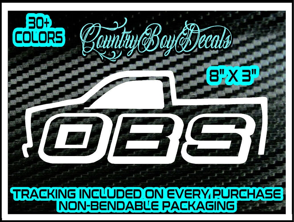 OBS Vinyl DECAL Sticker TRUCK Diesel 150 Lifted Old Body Style Lowered ...