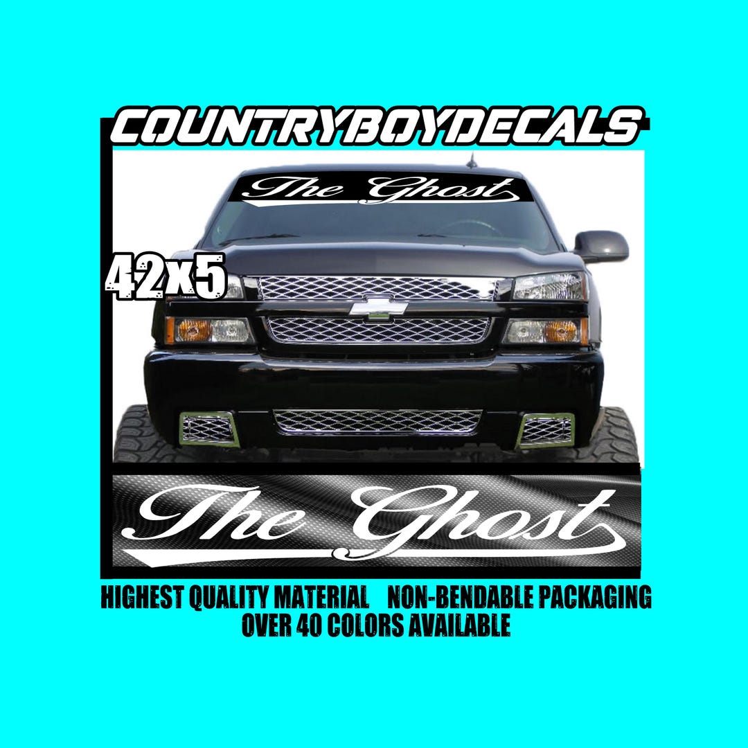 THE GHOST Vinyl Decal 42"x5" Window Sticker Diesel Truck Jdm Car Turbo ...