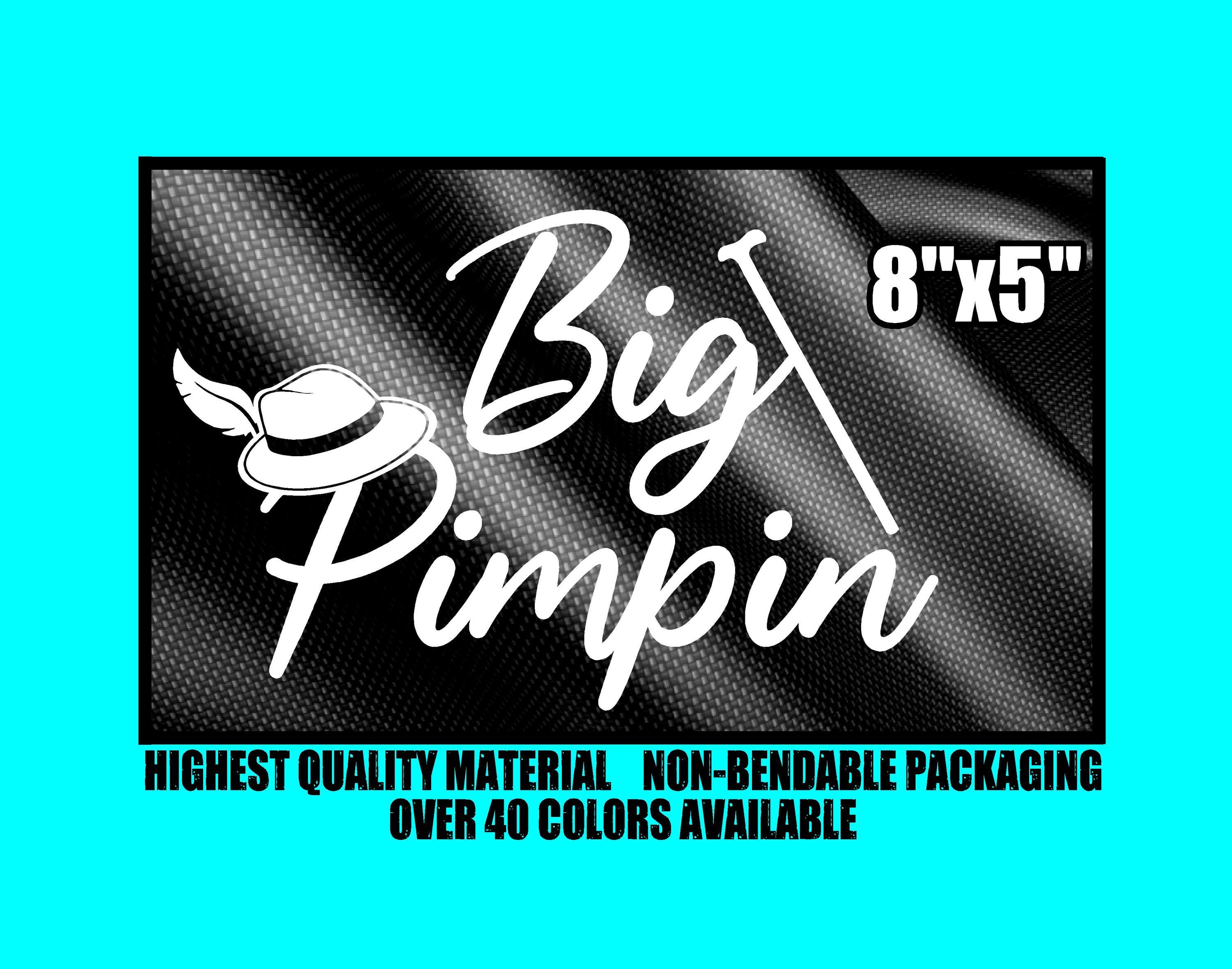 BIG PIMPIN' Vinyl Decal 8"x5" Window Sticker Diesel Truck Car Turbo Eco ...