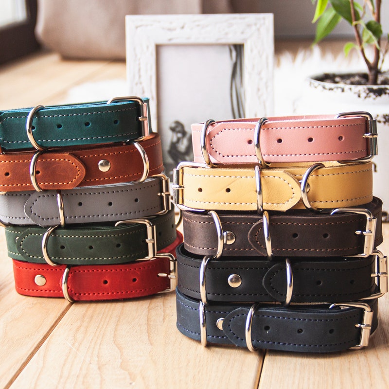 Leather Dog Collars - Etsy