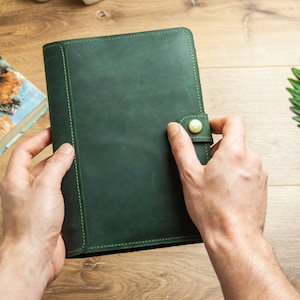 Personalized Leather Planner Cover, Refillable Planner Cover, Custom ...