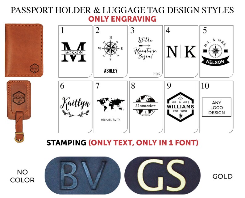 Leather luggage tag logoLuggage tags personalized | Etsy