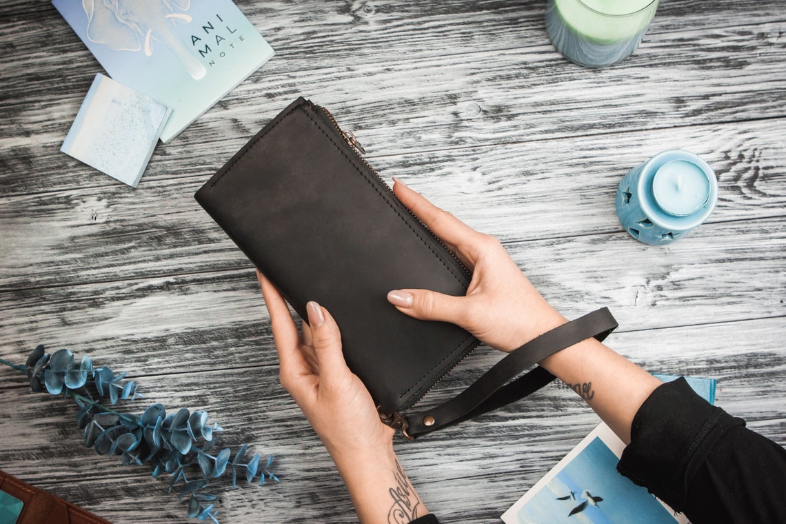 Wristlet Wallet Cell Phone, Wrist Wallet, Mens Leather Wallet ...