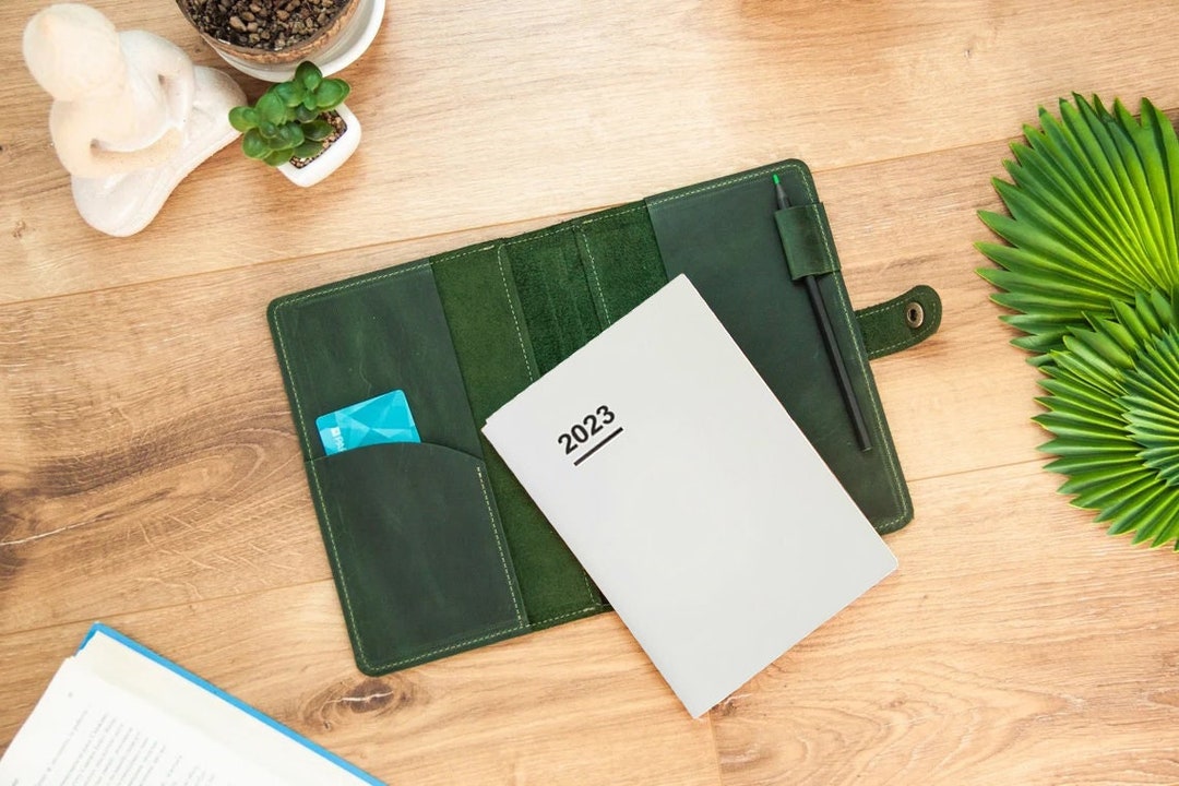 Personalized Leather Planner Cover, Refillable Planner Cover, Custom ...