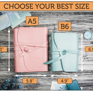 Personalized Leather Journal Pink Journal A5 Travel Journal | Etsy