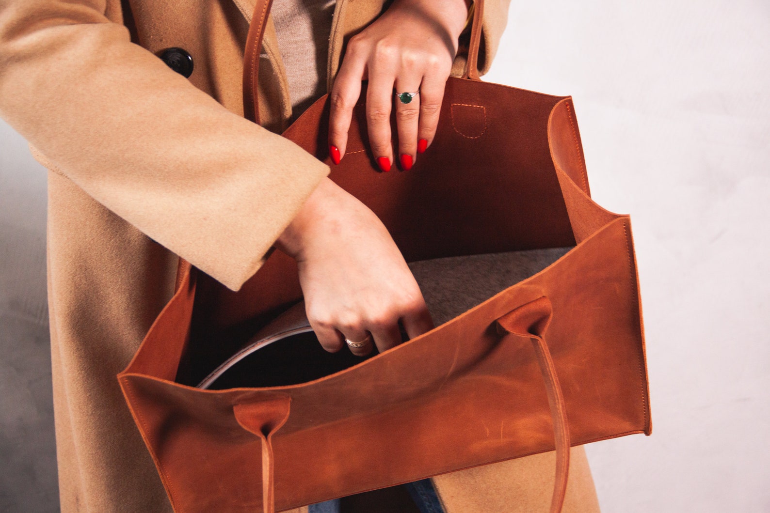 Leather Shopper Bag, Leather Tote Bag for Women, Leather Shopper Tote ...