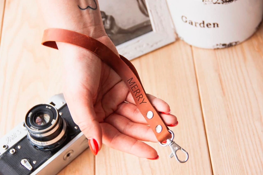 Custom Leather Wristlet Keychain, Personalized Wristlet Keychain ...