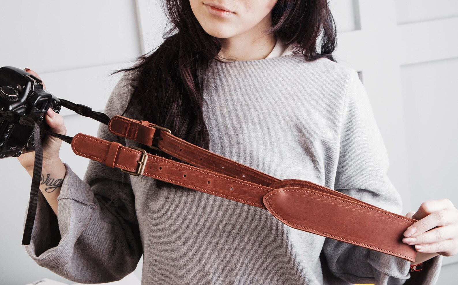 Personalized Leather Camera Strap,camera Holder,custom Camera Strap ...