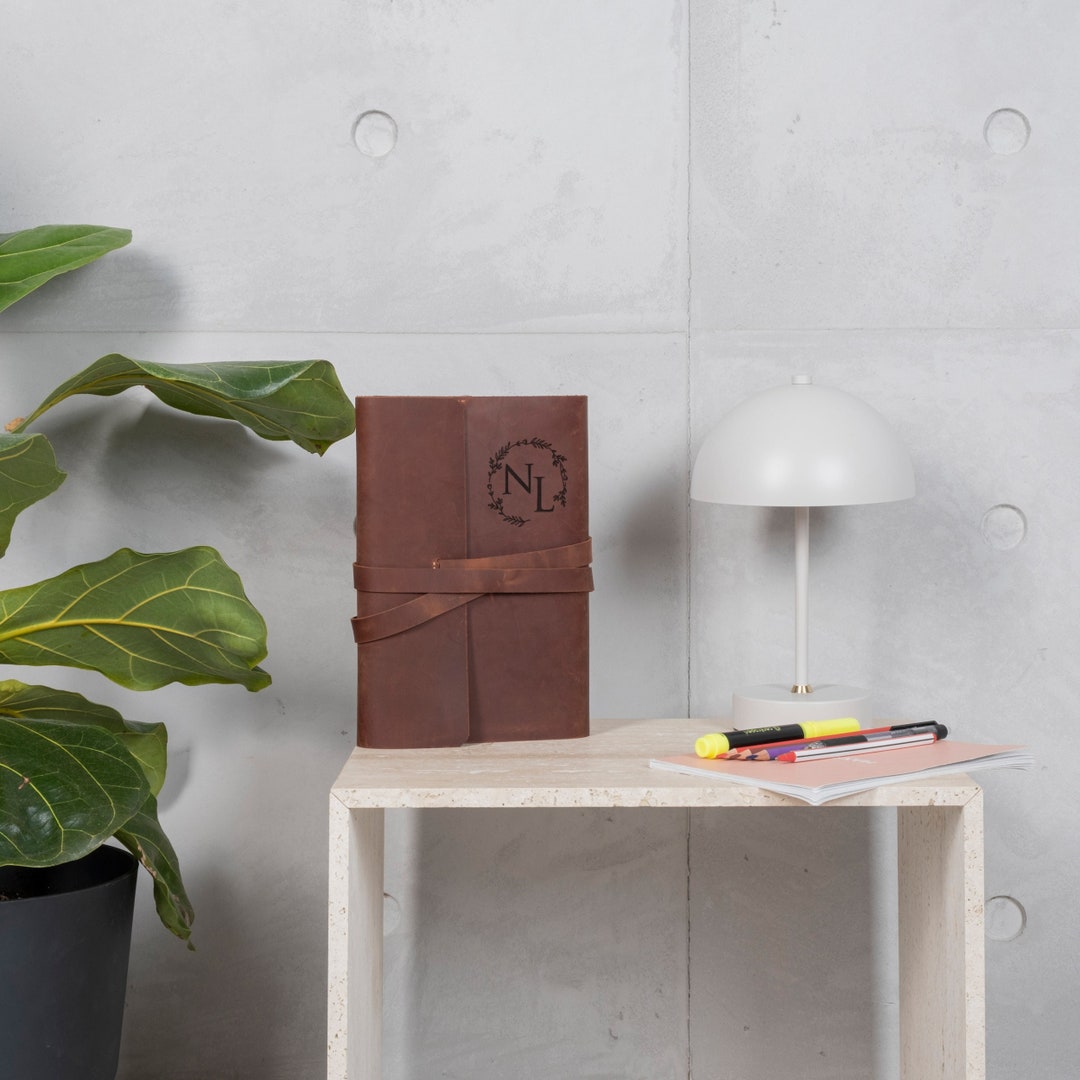 Customized Leather Book Cover, Handmade Book Cover, Leather Book Wrap ...