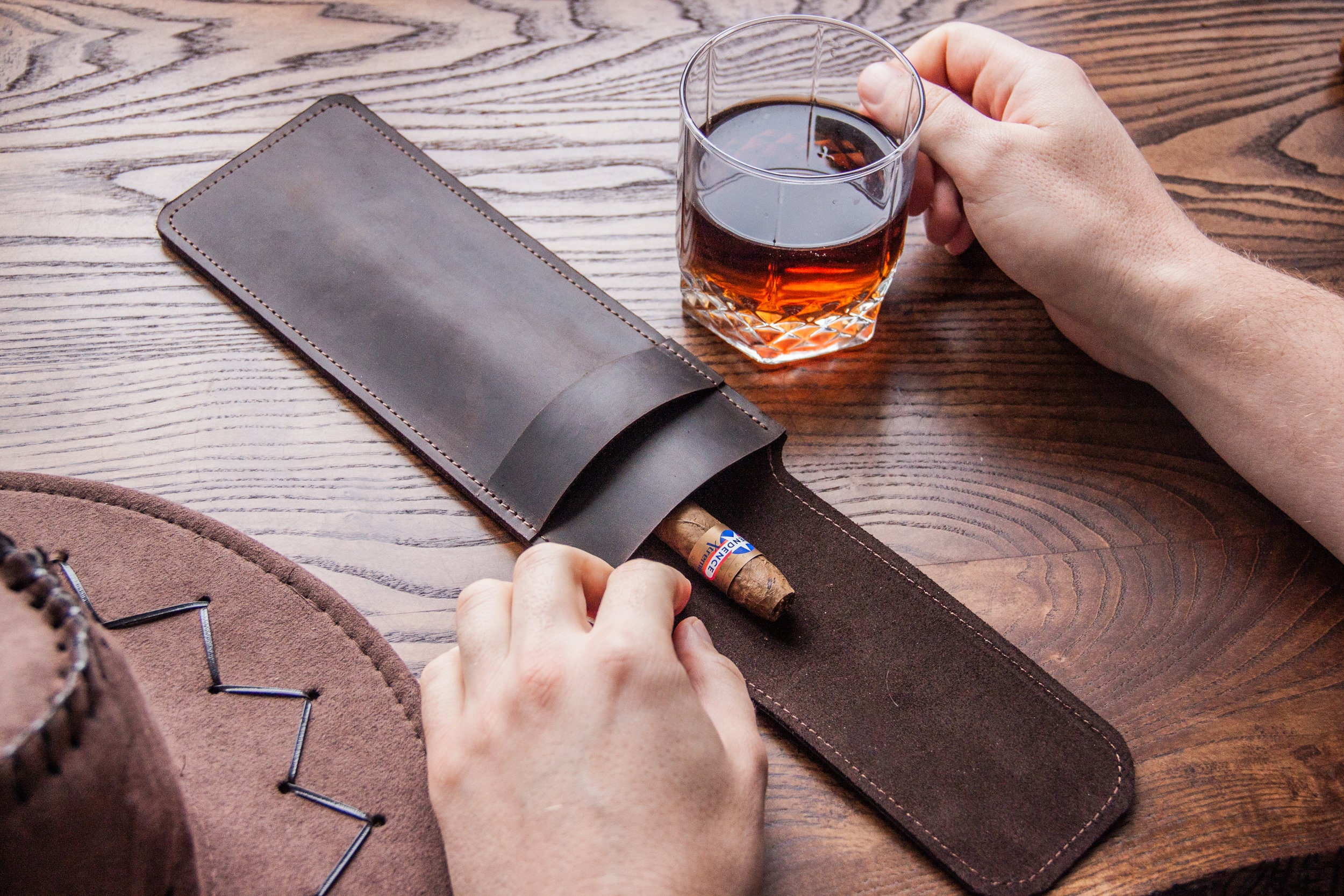 Custom Leather Cigar Case,leather Cigars Holder,personalized Cigars ...