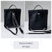 Leather Satchel Backpack, Leather Backpack for Women, Black Leather ...