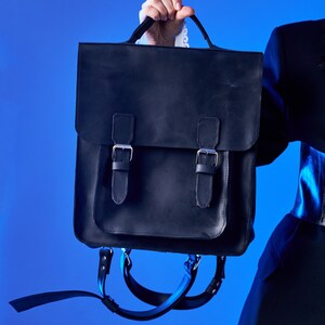 Wednesday Addams Backpack, Black Leather Backpack Women, Wednesday ...