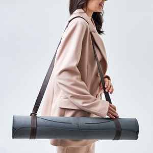 Leather Yoga Mat Strap, Yoga Mat Carrier, Yoga Mat Carry Strap, Mat ...