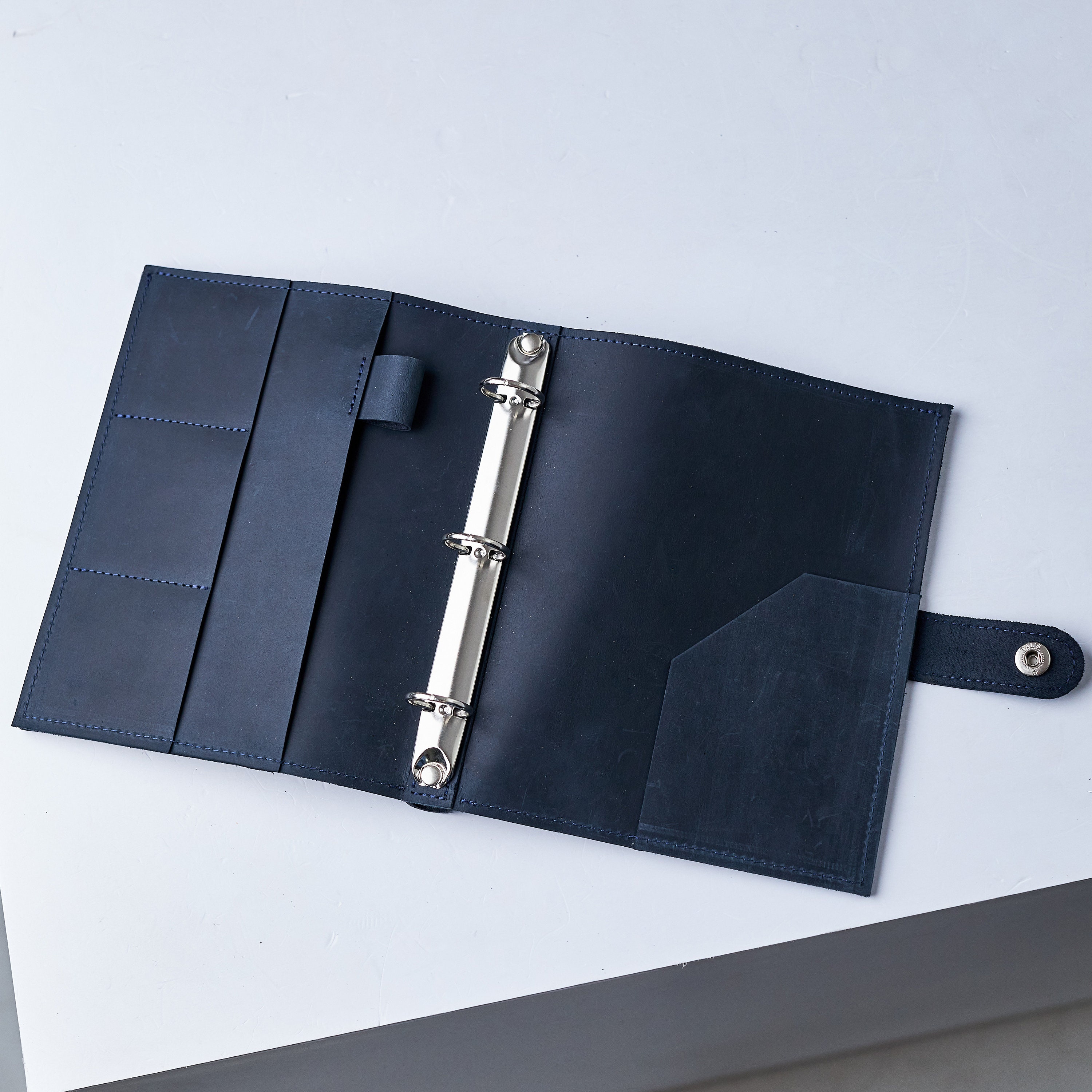 Leather Binder With Logo, Ring Binder Notebook Leather, Personalized ...