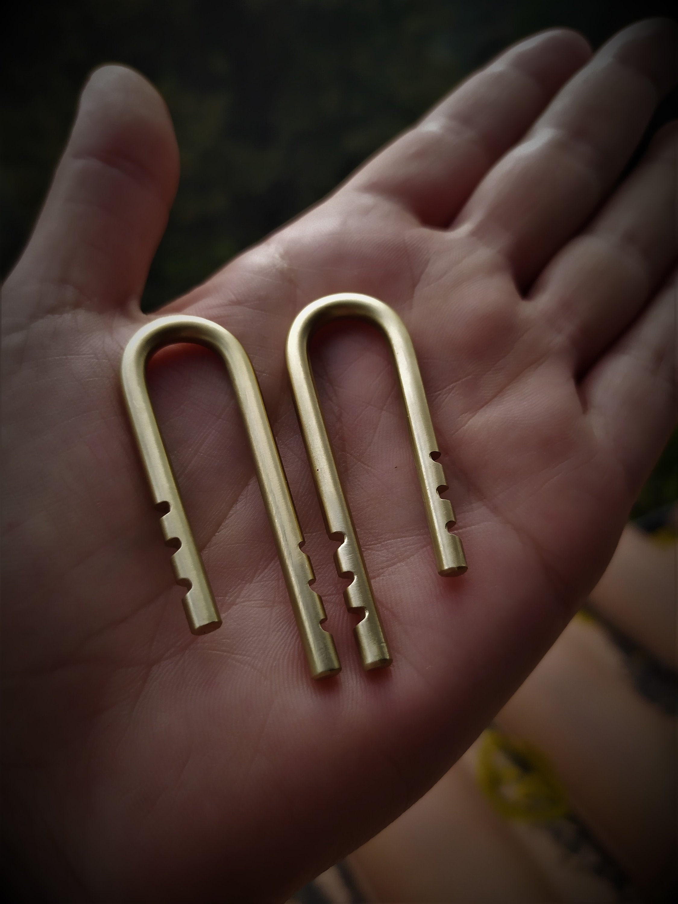 6 Gauge Brass Ear Hanger Simple Ear Weights Brass Ear - Etsy UK