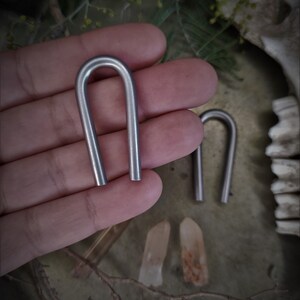 6 Gauge Steel Ear Hanger, Simple Ear Weights, Steel Ear Weights, Ear ...