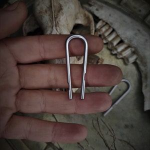 8 Gauge Steel Ear Hanger, Simple Ear Weights, Steel Ear Weights, Ear ...