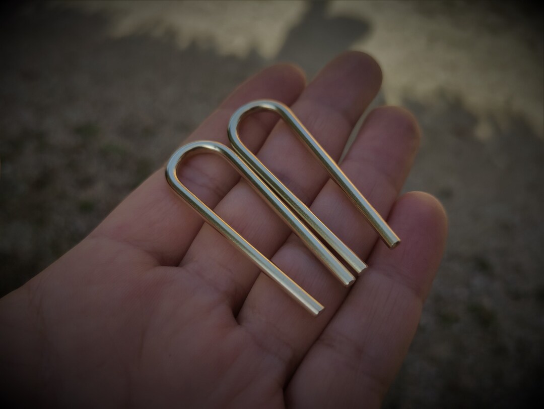 8 Gauge Brass Ear Hanger, Simple Ear Weights, Brass Ear Weights, Ear ...