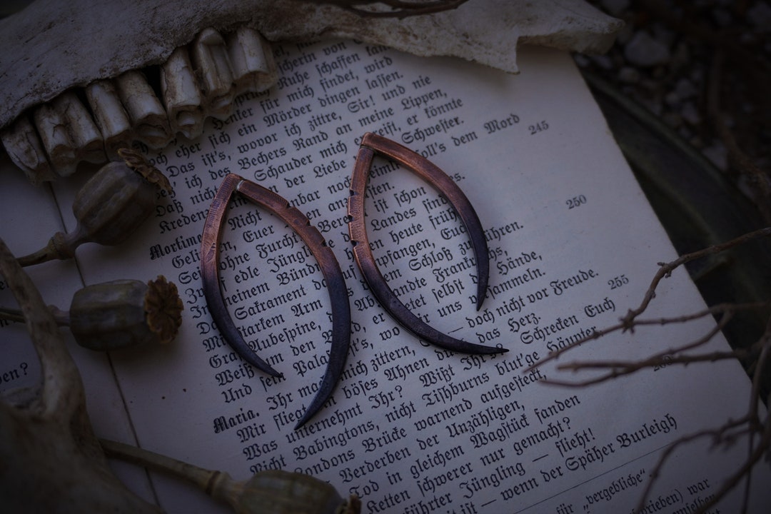 Copper Ear Hanger, Simple Ear Weights, Ear Gauges, Black Hanger ...
