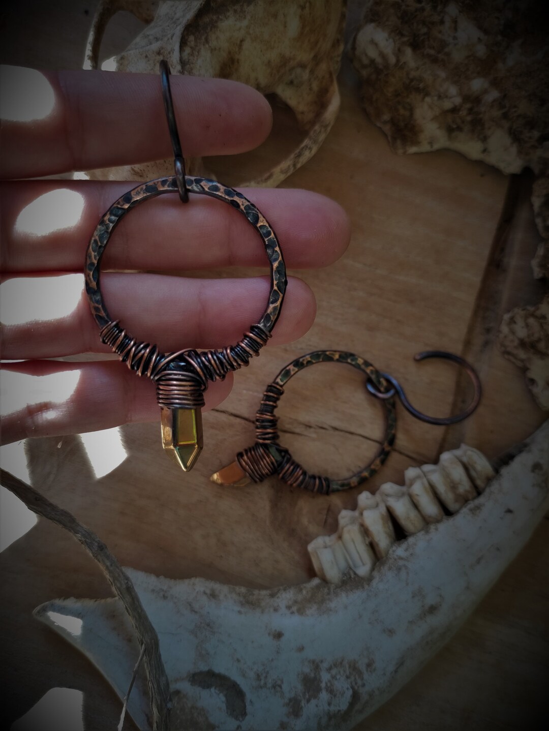 Copper Ear Weights, Dark Ear Weights, Crystal Ear Weights, Stretched ...