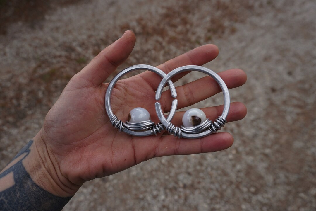 4 Gauge Aluminum Weights, Aluminum Hoops, Stretched Ears - Lobes, Ear ...