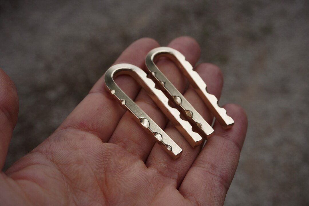 BRASS EAR HANGERS 6 Gauge Ear Weights for Stretched Lobes Simple and ...