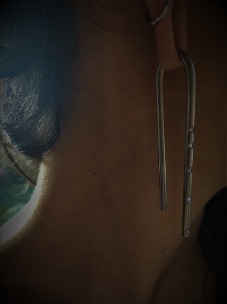 8 Gauge Steel Ear Hanger Simple Ear Weights Steel Ear | Etsy