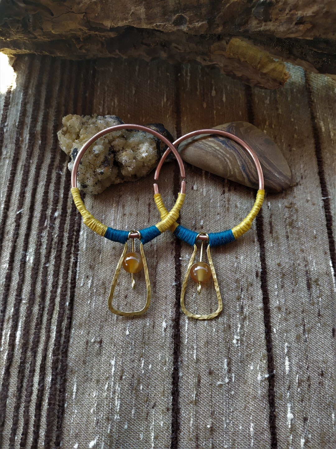 Ear Weights Hoops, Egyptian Ear Weights, Wool Hoops, Oriental Ear ...