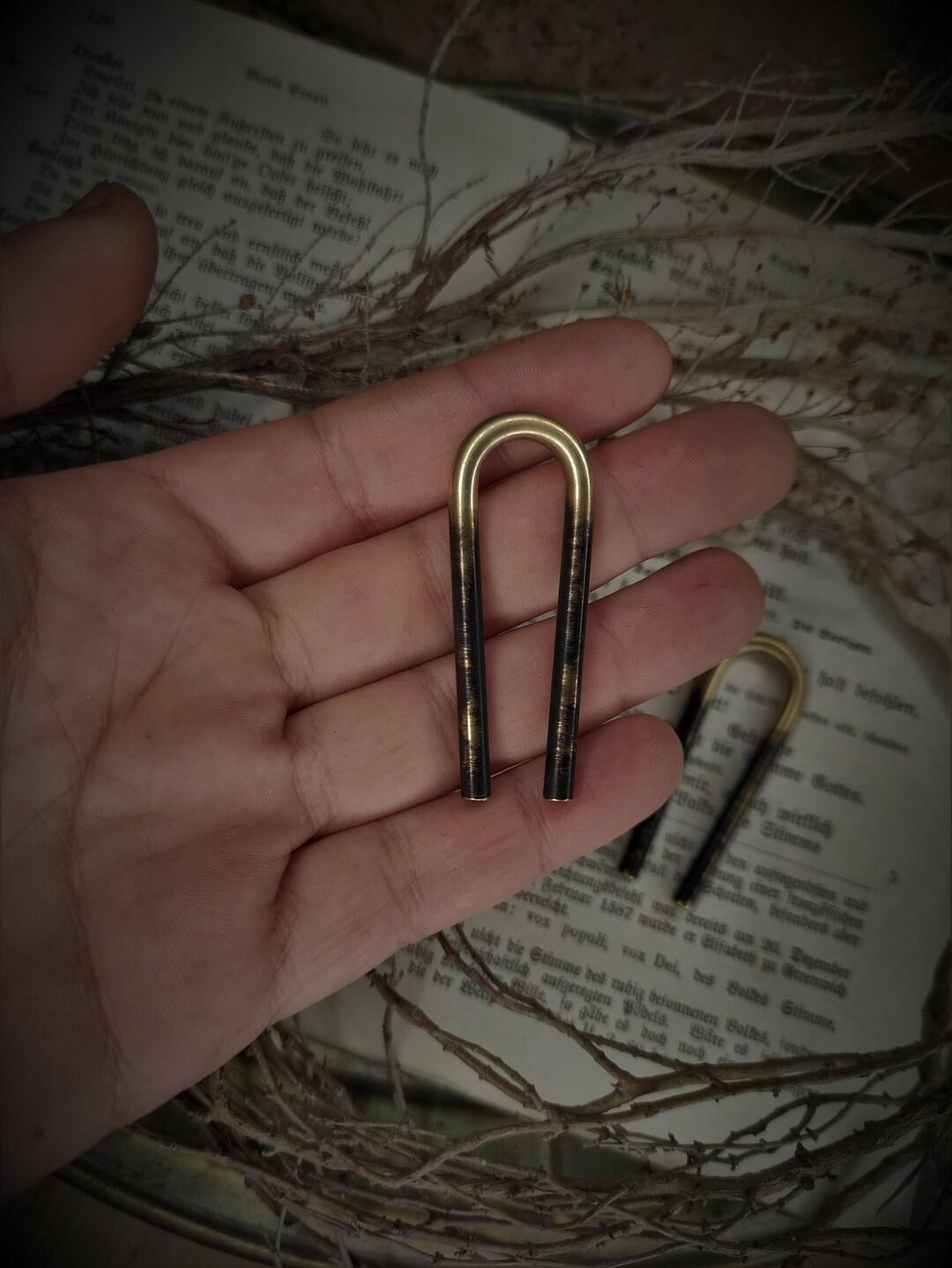 6 Gauge Brass Ear Hanger, Simple Ear Weights, Brass Ear Weights, Ear ...