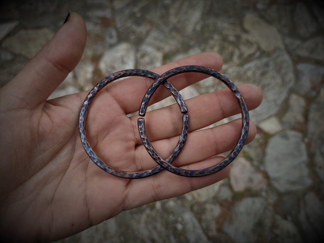 6 Gauge Copper Hoops for Stretched Ears, Ear Weights, Ear Hangers for ...