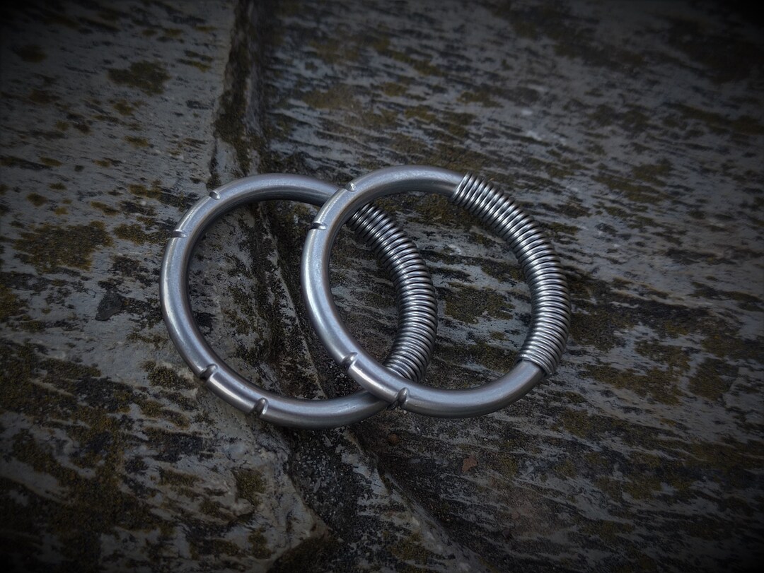 Steel Weights 6 Gauge Steel Hoops Stretched Ears Dangle - Etsy