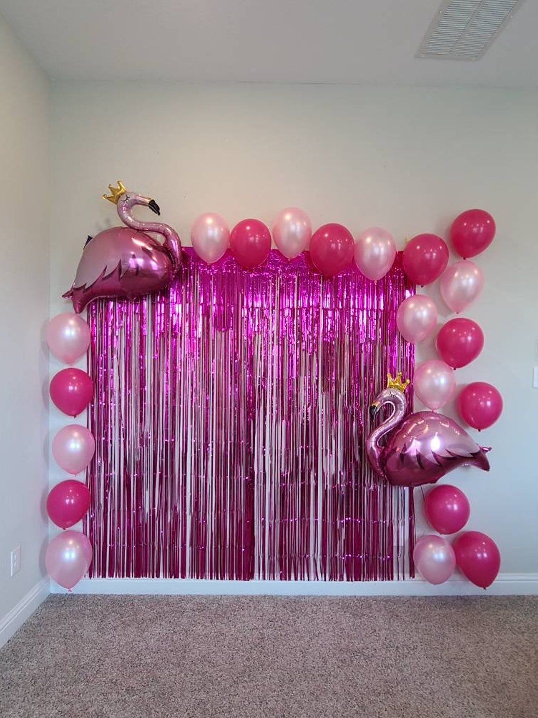 Flamingo Photo Backdrop Final Flamingle Decorations Flock Yes Flock ...
