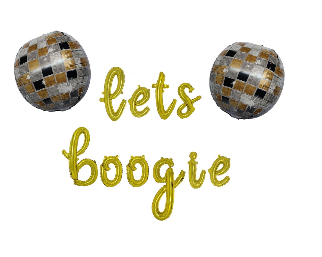 Lets Boogie Bachelorette Party Decorations Lets Boogie Balloons Disco ...