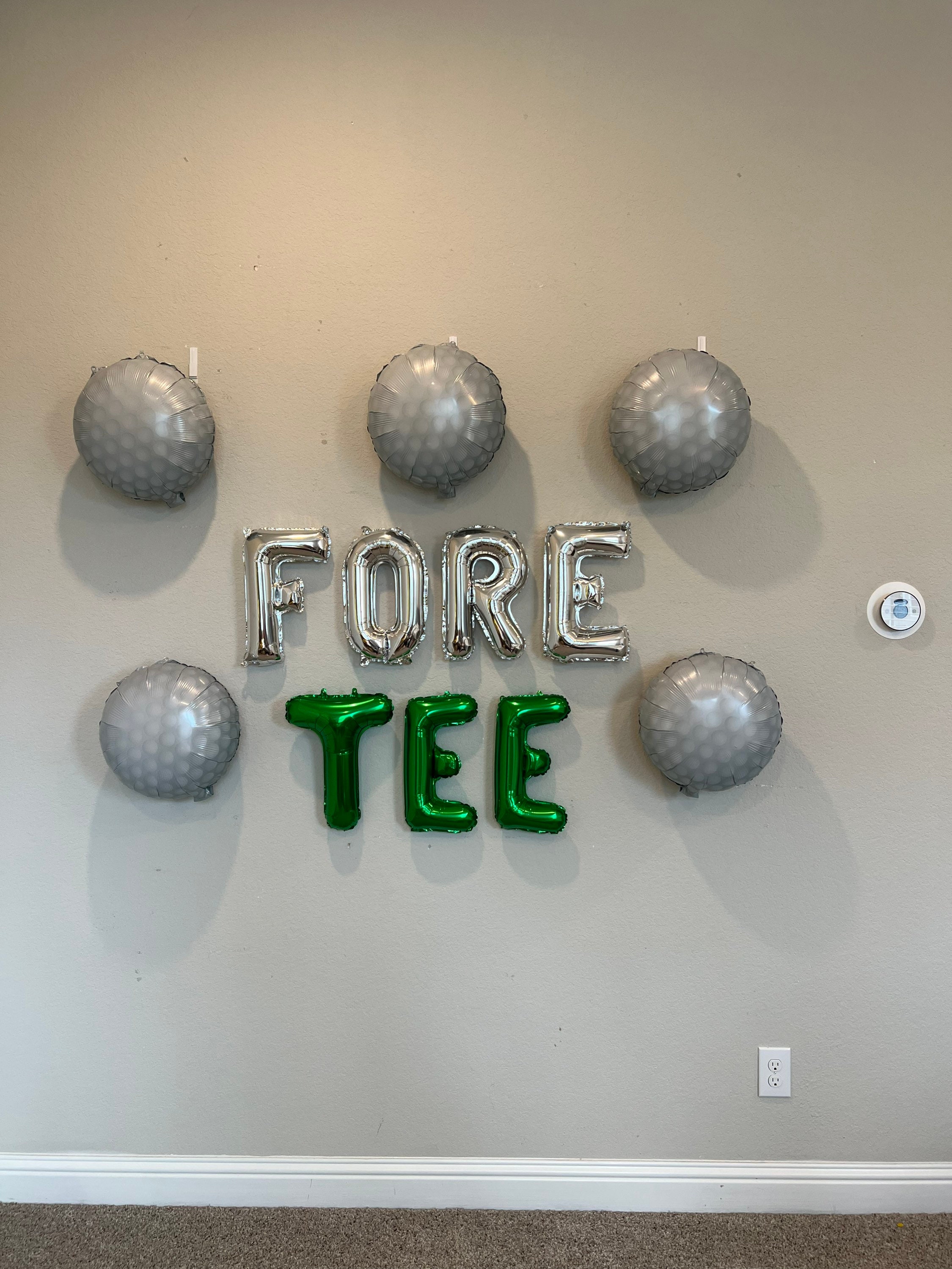 Fore Tee Banner Fore Balloon Banner Golf Theme Birthday Golf Balloon ...