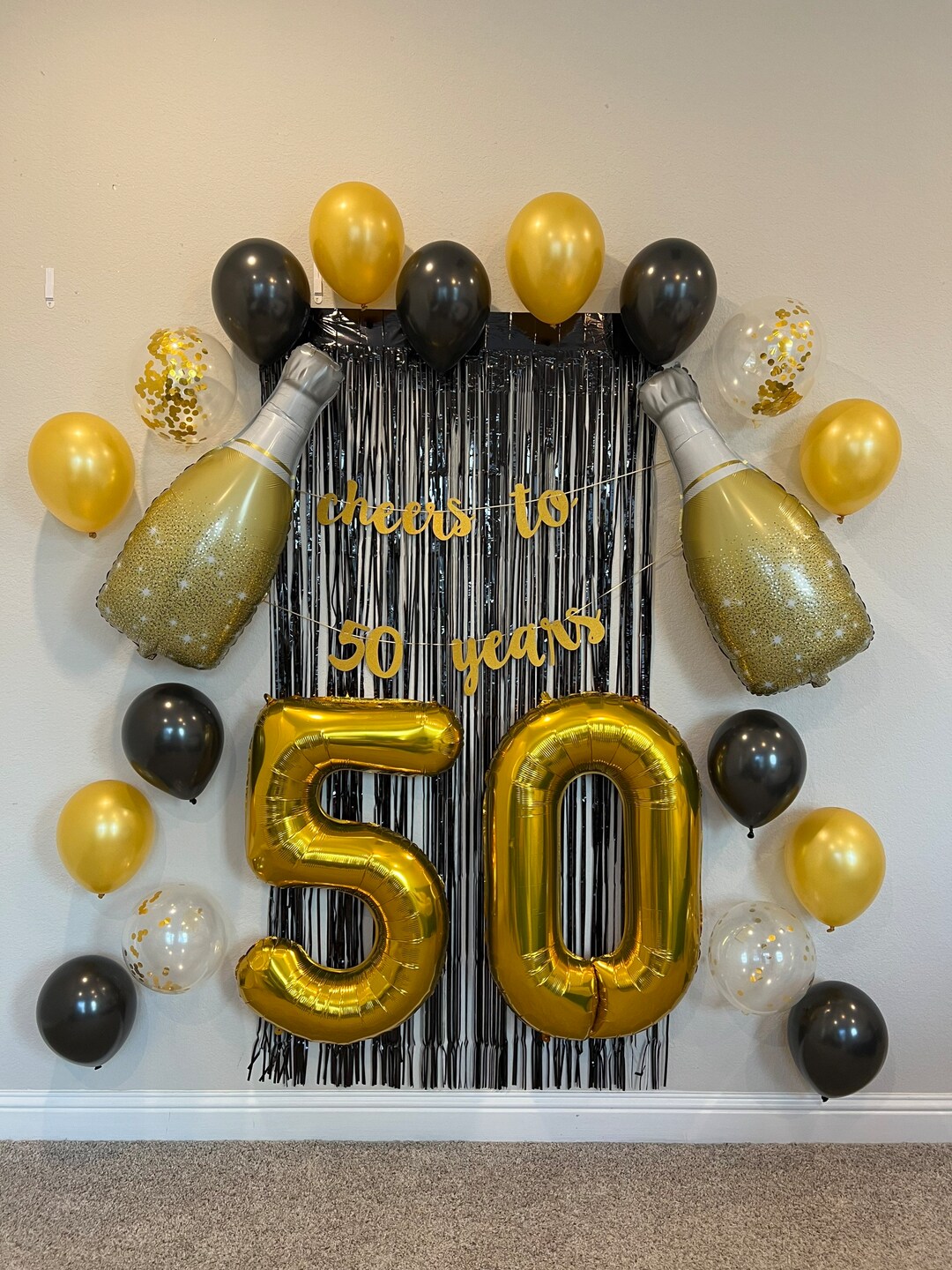 Cheers to 50 Years Balloon Party Pack 50 Birthday Decorations 50th ...