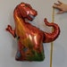 Cursive Three Rex Balloons With Dinosaur Third Birthday Decorations ...