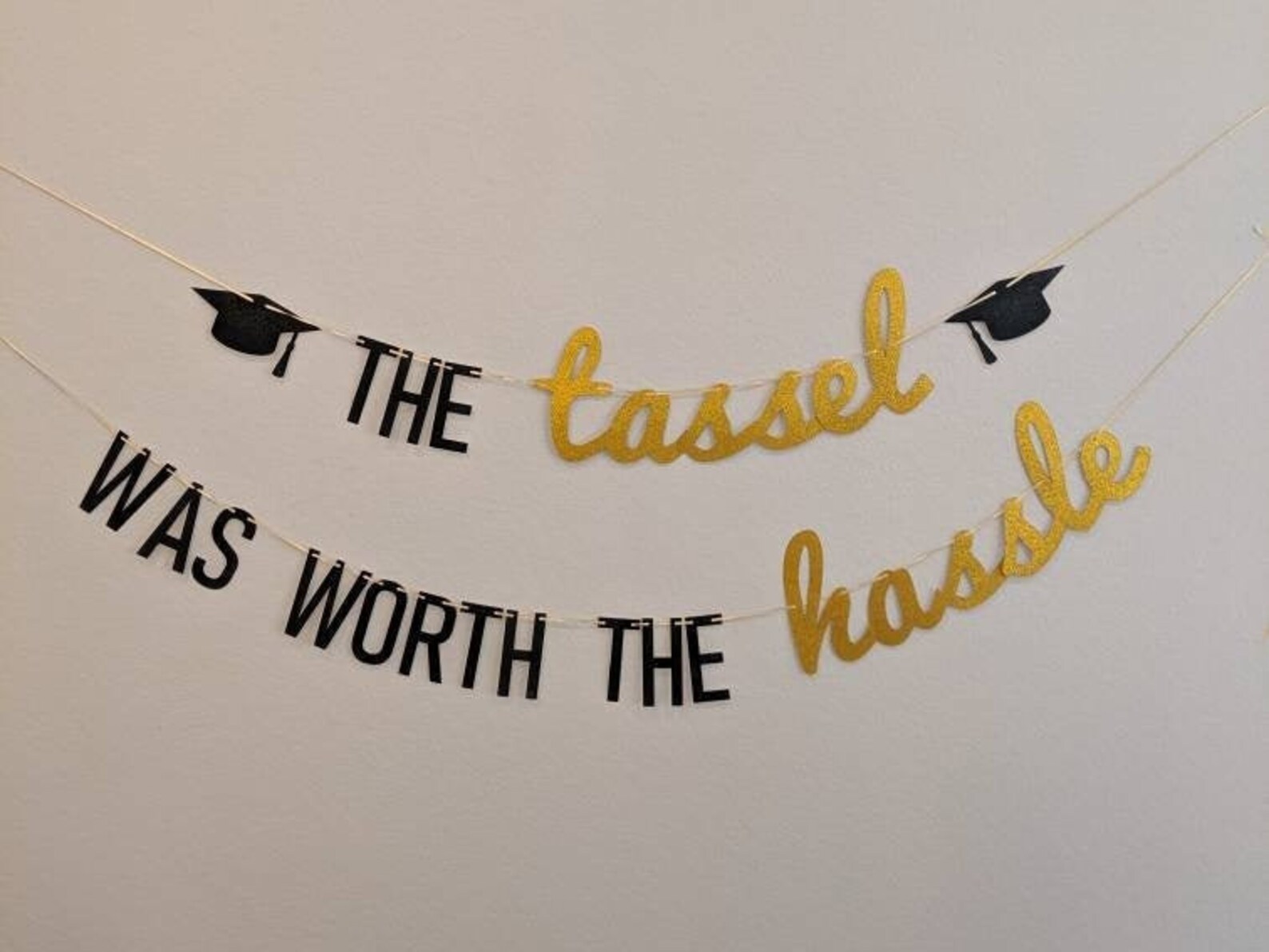 The Tassle Was Worth The Hassle Banner Graduation Banner Class | Etsy