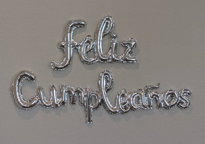 Silver Cursive Feliz Cumpleanos Balloons - Etsy UK