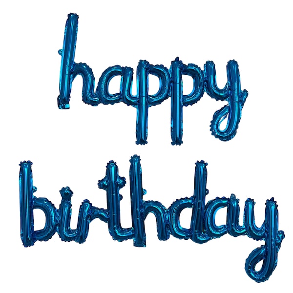 Blue Happy Birthday Balloons - Etsy