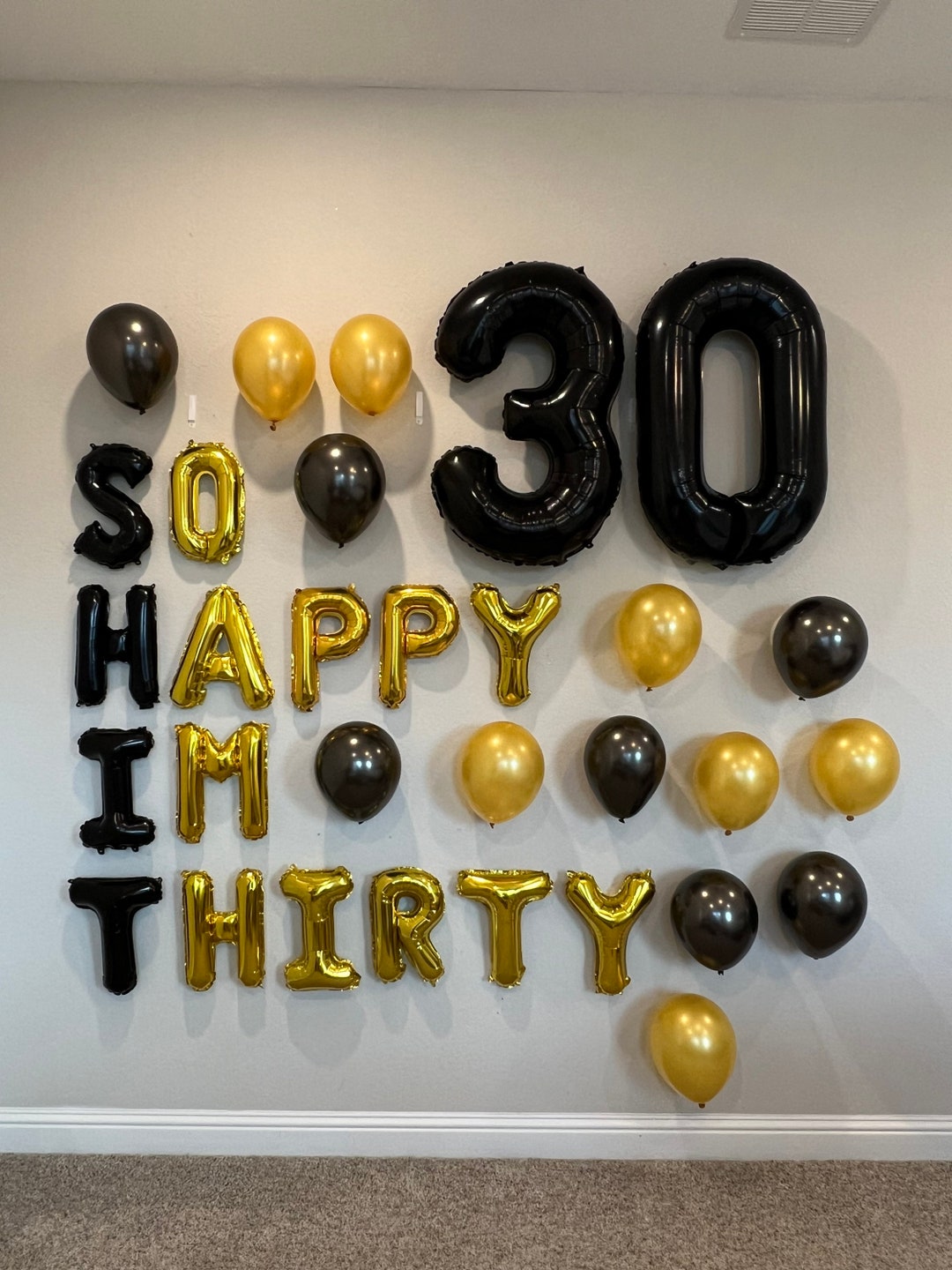 30 Piece so Happy Im Thirty Balloons 30th Birthday Decor Dirty Thirty ...