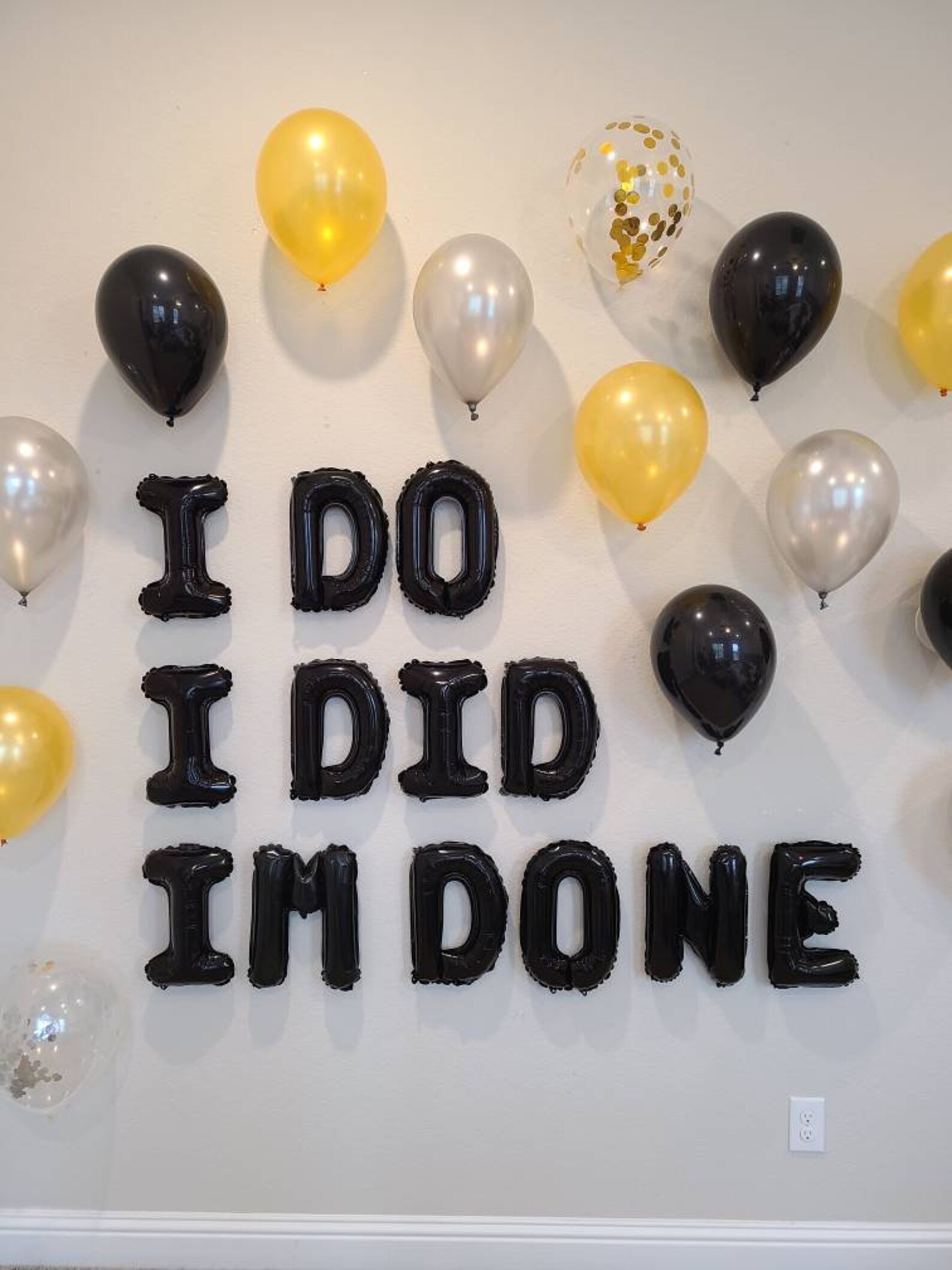 I Do I Did I'm Done Balloon Banner Divorce Balloons | Etsy