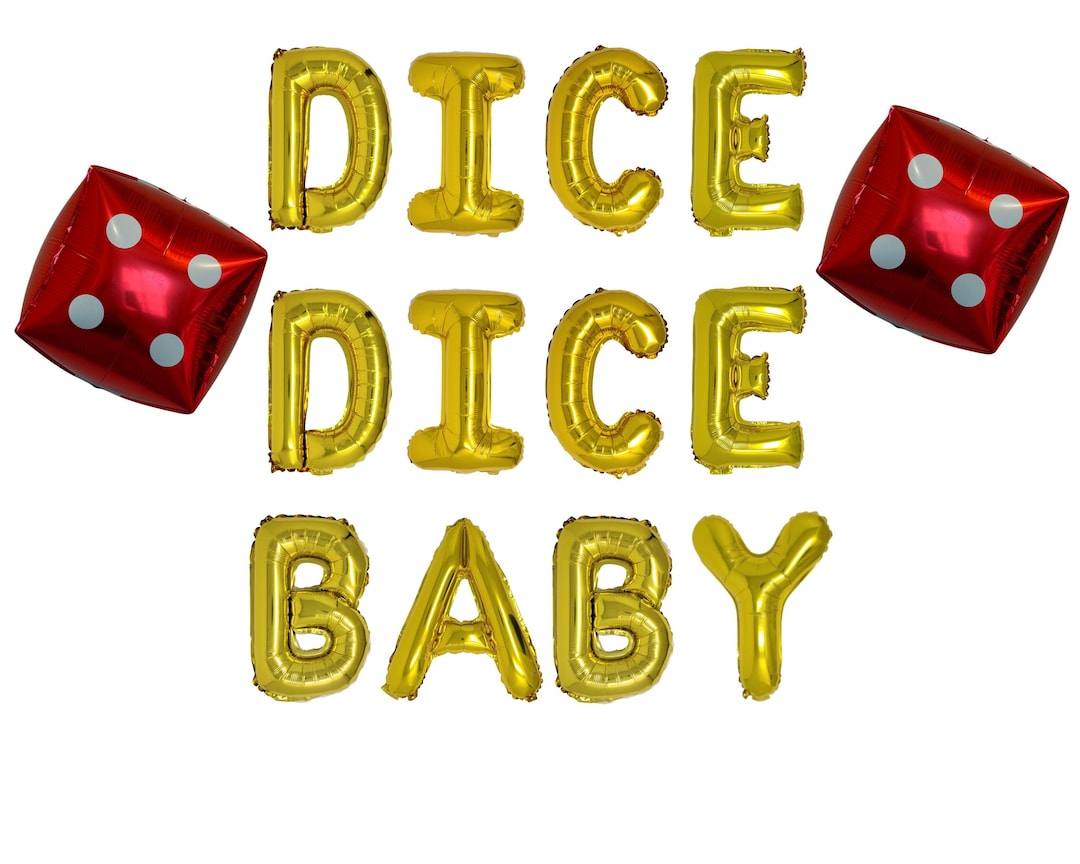 Dice Dice Baby Balloons Dice Balloons Casino Night Casino Party ...