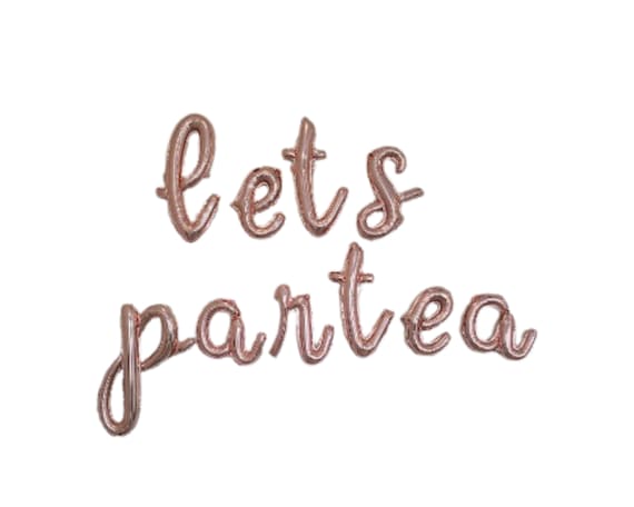 Cursive Let's Partea Tea for Two Tea Party Partea Balloons - Etsy