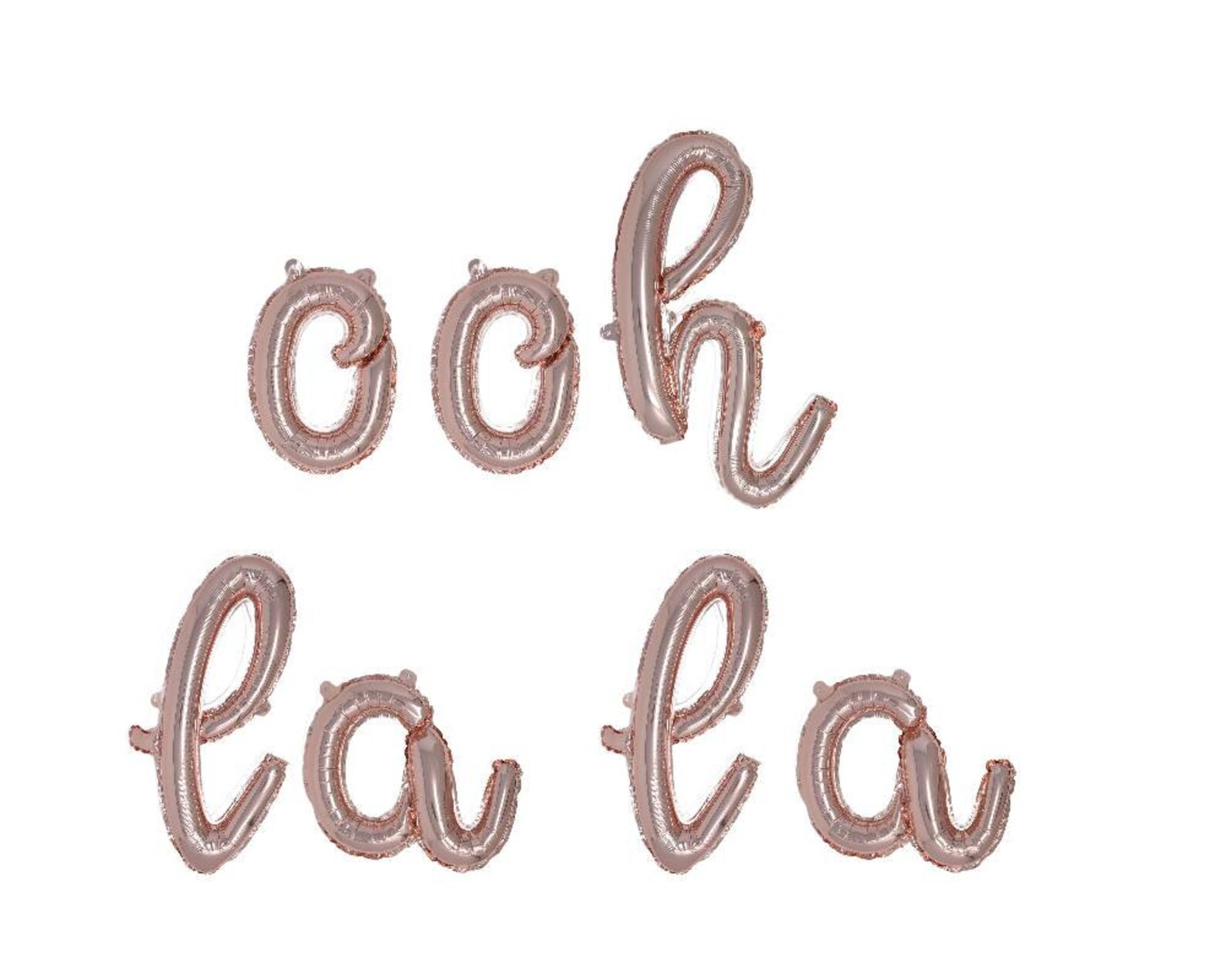 Rose Gold Cursive Ooh Lala Balloon Banner Ooh La La Balloons Lingerie ...