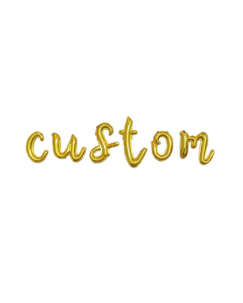 Custom Cursive Balloon Phrase Gold Cursive Balloon Banner - Etsy